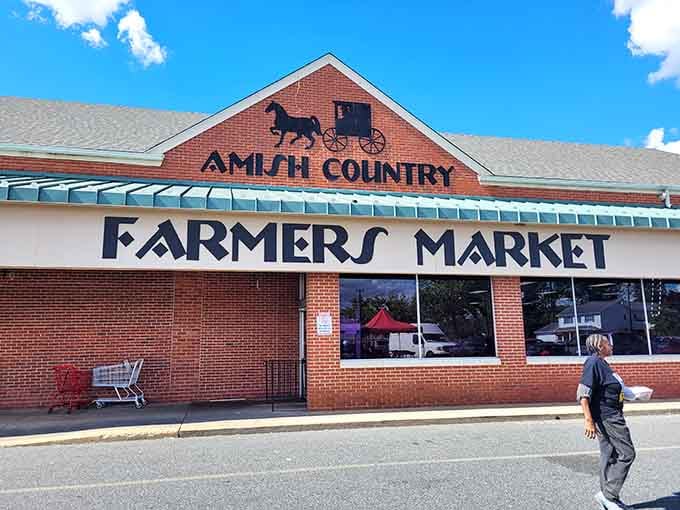 Fresh produce and Amish craftsmanship under one roof, because some combinations just make perfect sense together.