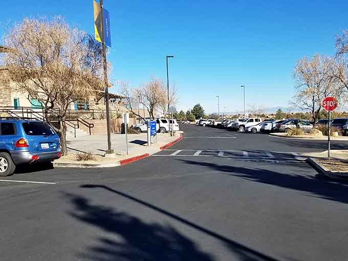Even the parking lot has better views than most offices, with mountains framing your everyday commute.