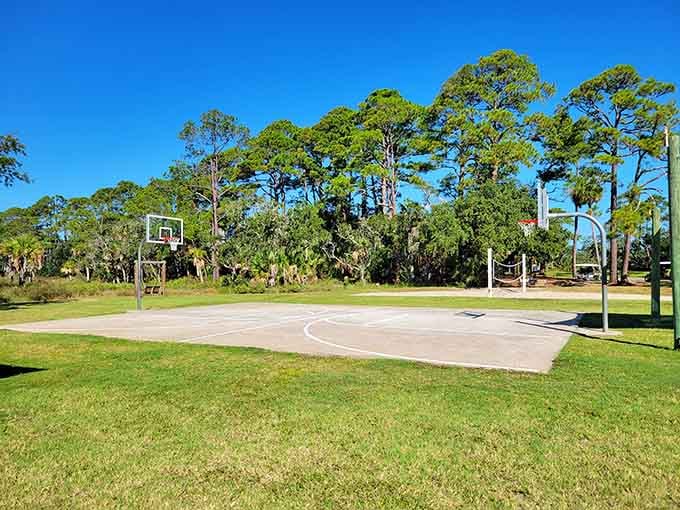 Davis Love Park's basketball court proves that even paradise needs somewhere to shoot hoops between beach sessions and golf rounds.