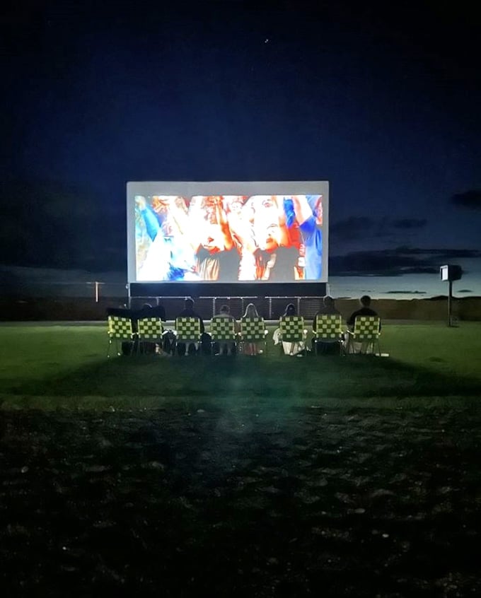 Watching movies on the grass under stars this bright makes you feel like you've discovered entertainment's best-kept secret.