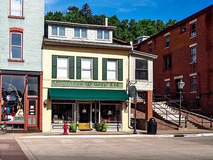 Gustafson & Grey's classic storefront maintains that old-school charm while selling goods that actually survived being old-school.