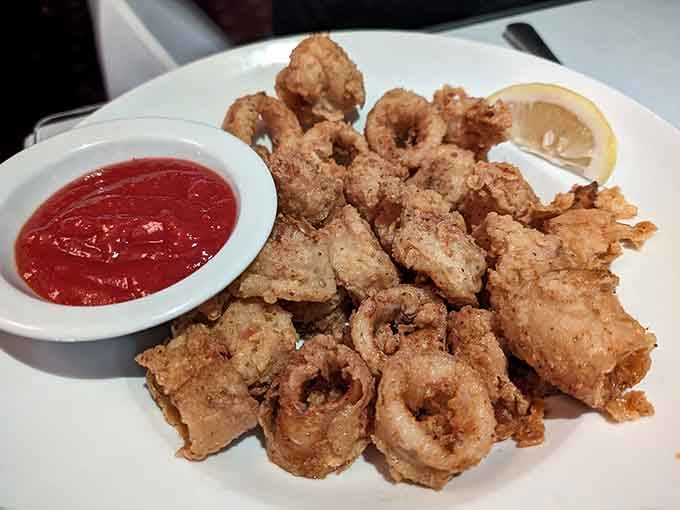 Crispy calamari that proves seafood can be just as satisfying as any landlocked protein on the menu.