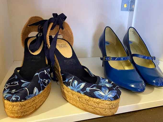 From espadrilles to patent leather pumps, your shoe collection dreams are waiting on these pristine white shelves.
