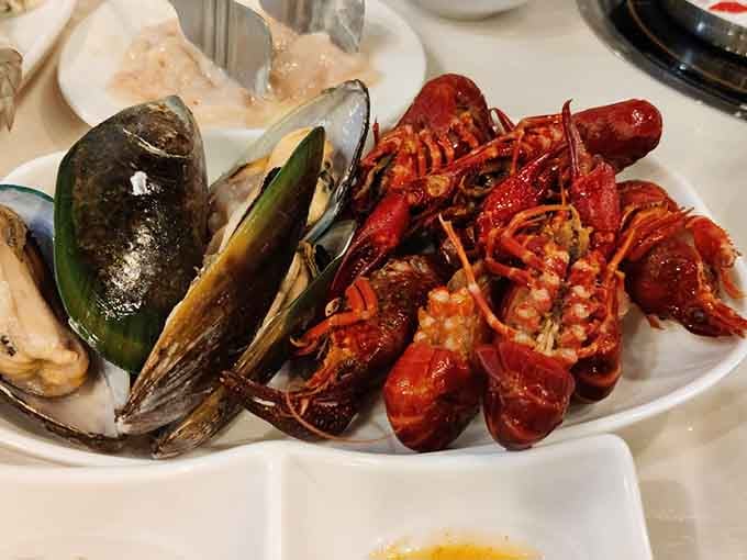 Crawfish and mussels ready for the hot pot &ndash; because sometimes you need surf without the turf tonight.