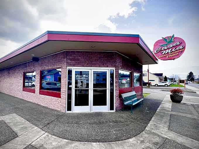 Casa Mia's pink exterior isn't shy about standing out on the street, and neither is their Italian cooking.