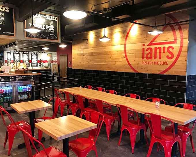 Modern industrial charm meets comfort food heaven in a space designed for serious pizza appreciation and enjoyment.