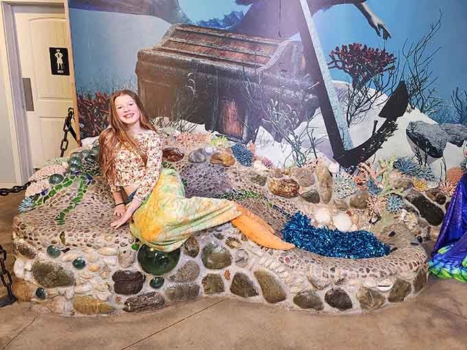 Photo opportunities abound throughout the museum, inviting visitors to become part of the underwater fantasy themselves.