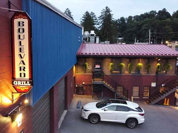 The Boulevard Grill's welcoming exterior promises the kind of comfort food that actually comforts, not just photographs well for social media.