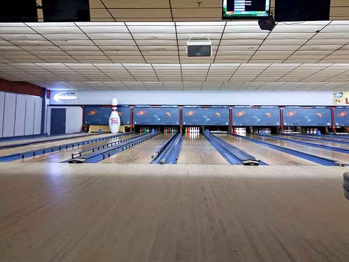 Leisure World Lanes keeps the classic bowling alley tradition alive, complete with that satisfying sound of pins crashing down.