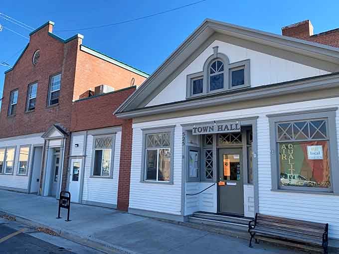 Town Hall's classic white facade and architectural details reflect a community that values its civic heritage.