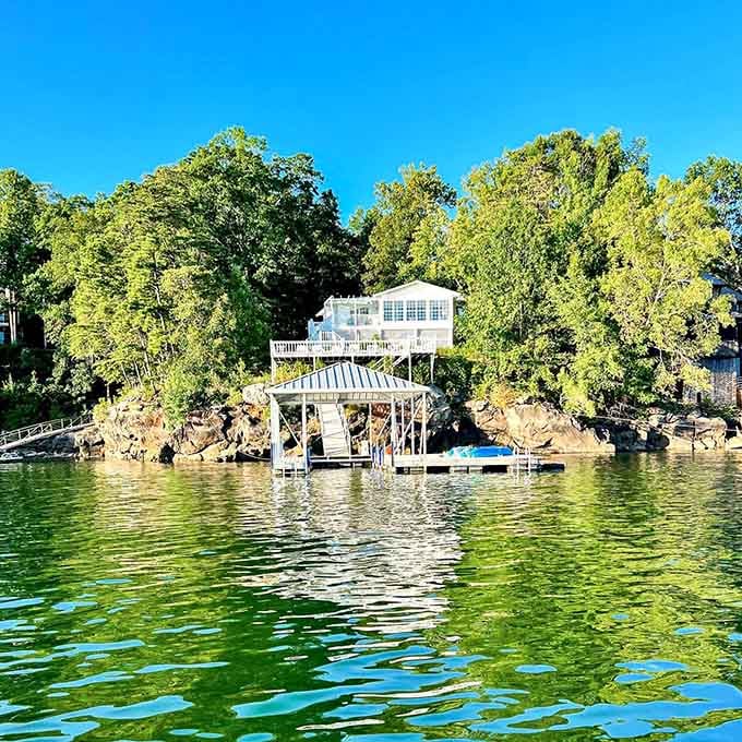 Lakefront living where your commute to the water involves stairs, not traffic jams or road rage.
