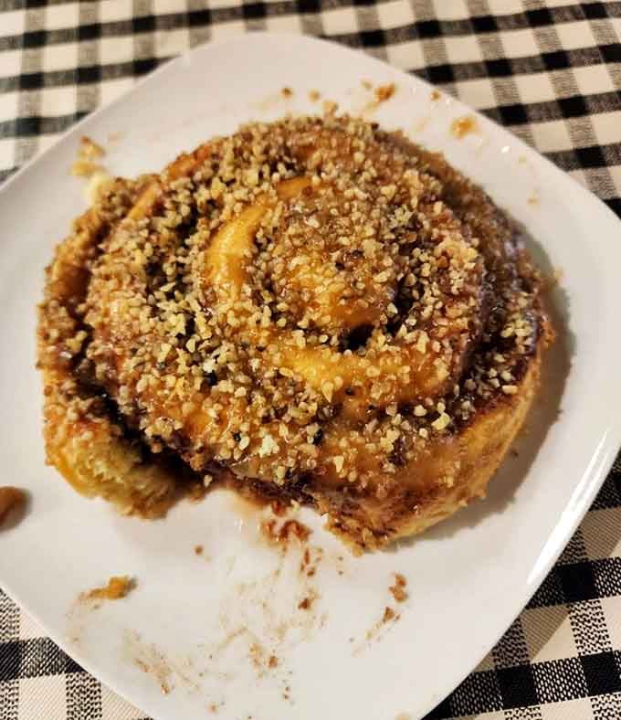 This cinnamon roll looks like it's been doing CrossFit, all those muscles of dough and sweet glaze working together perfectly.