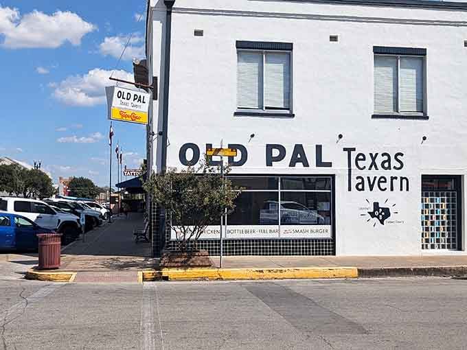 Old Pal Texas Tavern stands ready to quench the thirst you'll definitely work up eating pounds of brisket.
