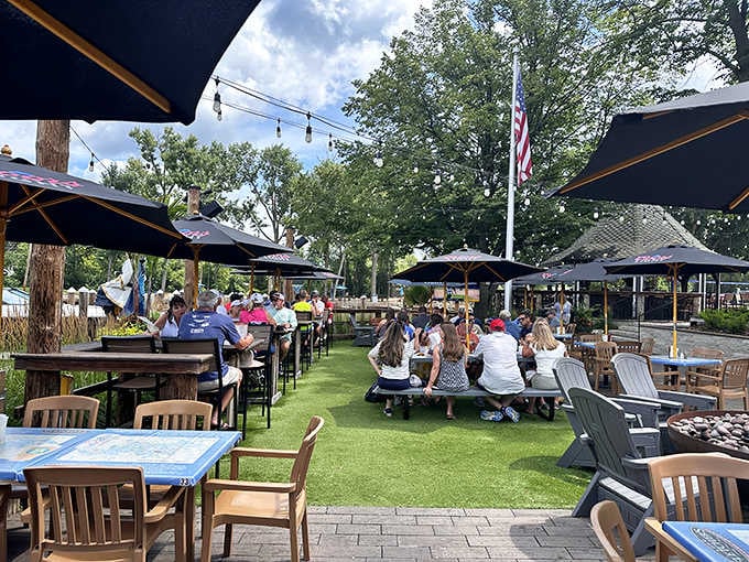 The outdoor patio buzzing with happy diners is exactly what summer in Minnesota is supposed to look like.