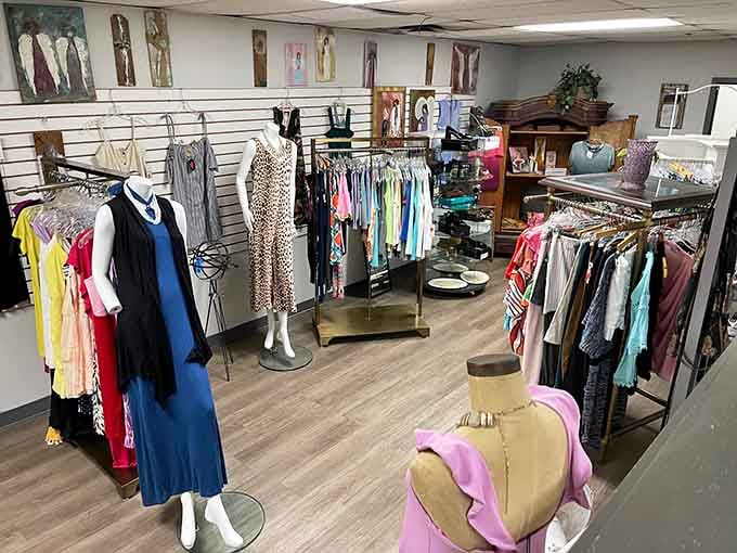 Clothing displays that prove style doesn't require selling your kidney to afford a new wardrobe.