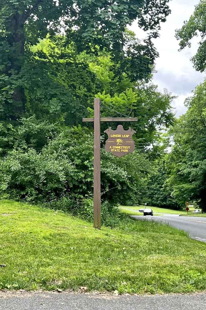 The welcoming sign promises adventures ahead, and this Connecticut gem absolutely delivers on that promise every time.