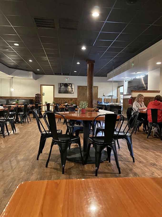 Spacious seating with coastal touches creates the perfect backdrop for memorable meals and easy conversation throughout dinner.
