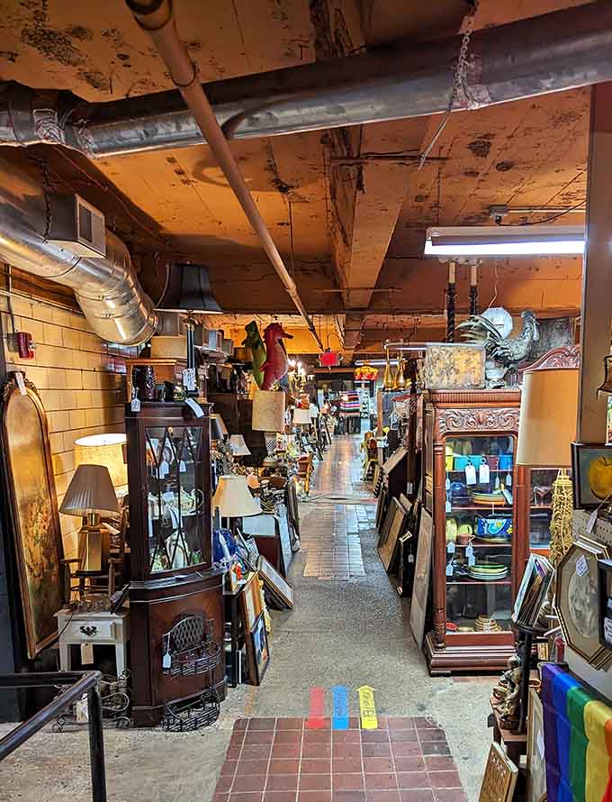 Narrow aisles packed floor-to-ceiling with possibilities, where every turn reveals another "I didn't know I needed that" moment.
