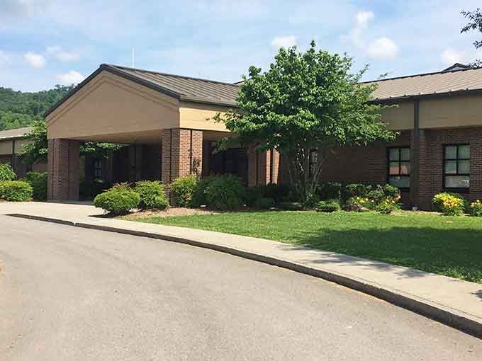 Mid-century modern architecture meets practical community needs in a building that's aged gracefully through changing educational landscapes.