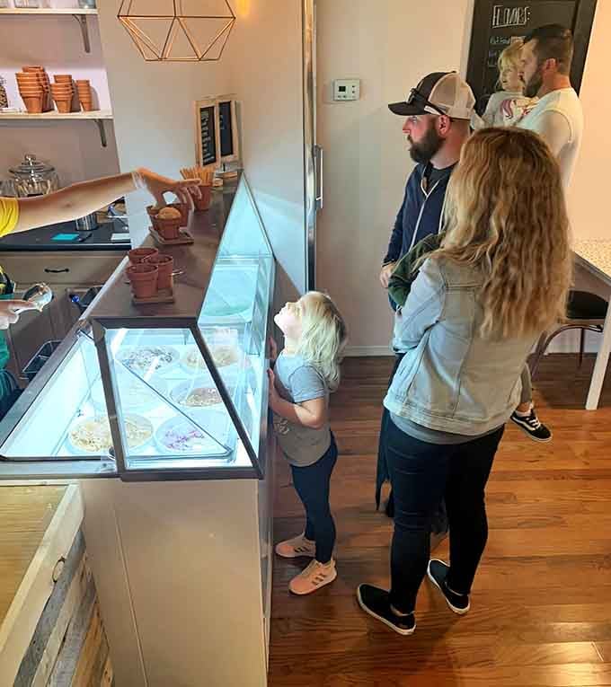 Families ordering together without fear or hesitation represents everything an inclusive ice cream shop should be about.