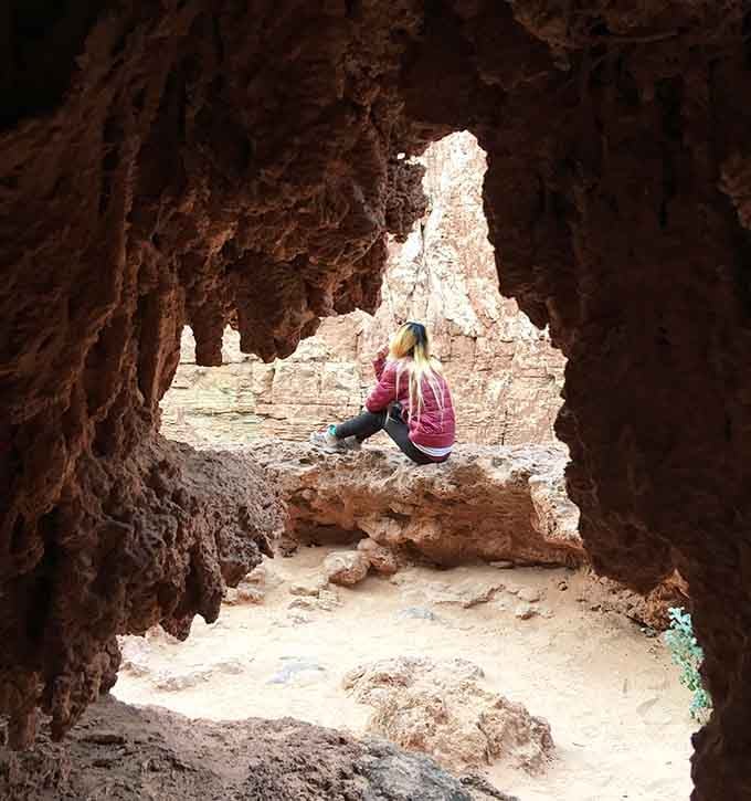 Cave formations frame the view like nature installed its own picture window, no glass needed.