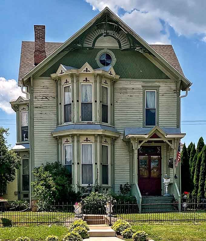 The John Lafferty house showcases Victorian architecture at its finest, complete with details that modern construction wouldn't dare attempt to replicate.