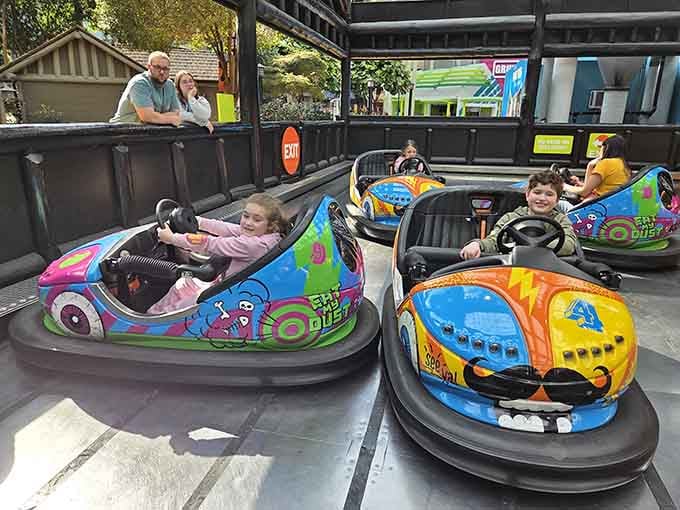 Bumper cars let kids practice their future driving skills in a consequence-free environment that parents secretly wish existed everywhere.