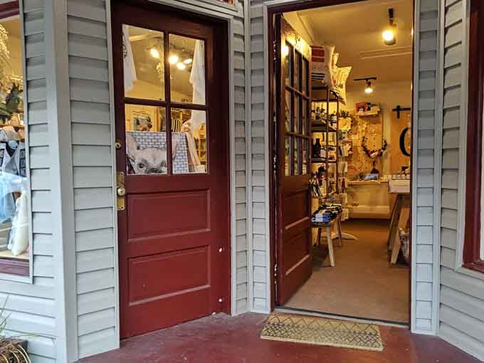 Gift & Gather's inviting doorway leads to treasures you didn't know you needed until right this moment.