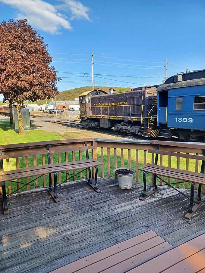 These benches have hosted countless travelers, all waiting to experience what makes this train ride truly special.