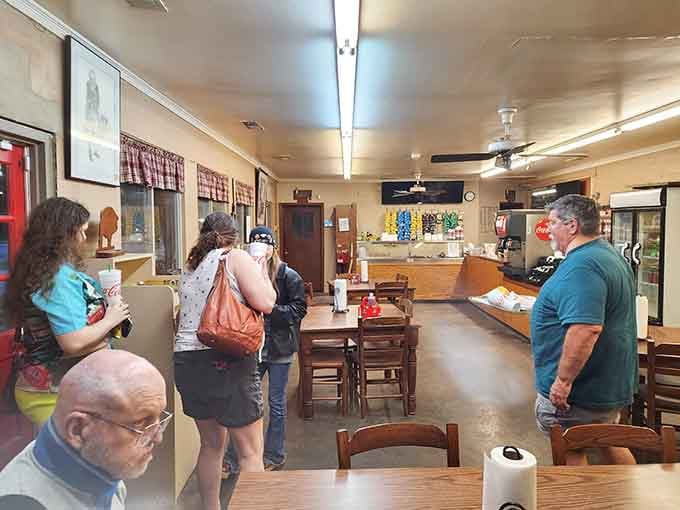 The lunch crowd gathering proves that word spreads fast when the food is this good and worth the drive.