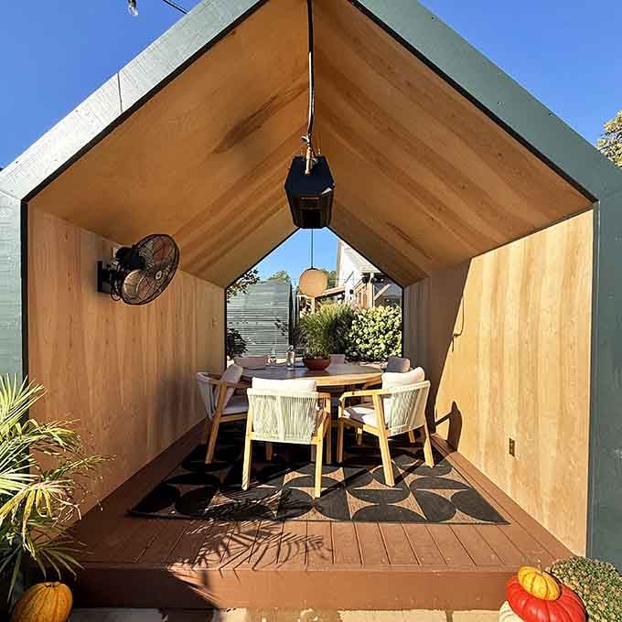 Private cabana seating that makes you feel fancy without requiring you to actually be fancy at all.