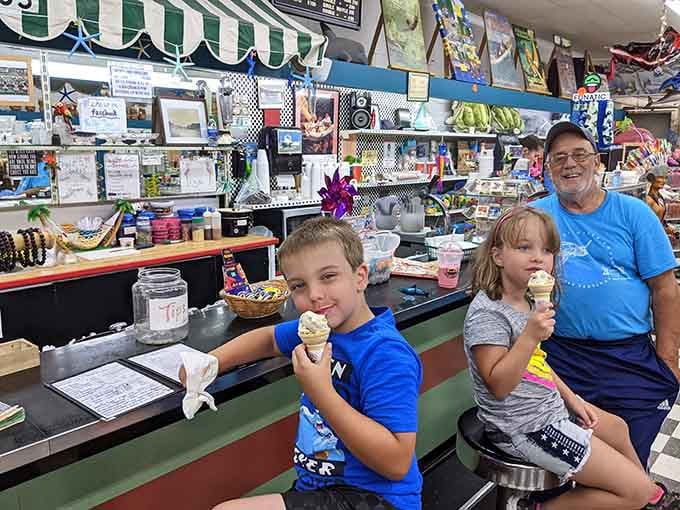 Pure joy captured in sugar and cream, served up with smiles at this timeless counter.