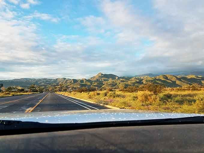 Dramatic skies add free special effects to your drive, courtesy of Mother Nature's production budget.