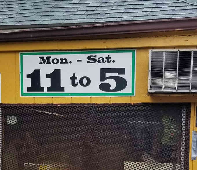 Monday through Saturday, 11 to 5: simple hours for people who know exactly what they're doing.