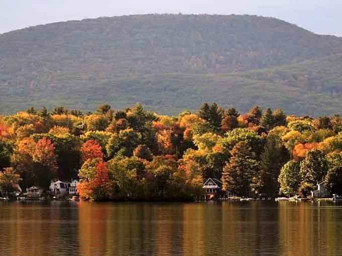 Autumn at Pontoosuc delivers the kind of fall foliage explosion that makes New Englanders insufferably smug about their seasons.