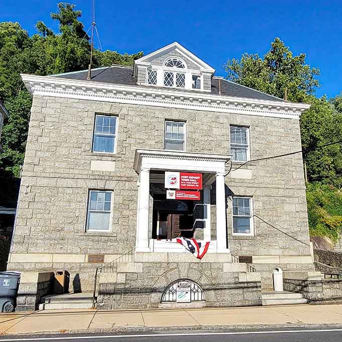 Town Hall's granite construction suggests our ancestors built government buildings to outlast the actual government inside them.