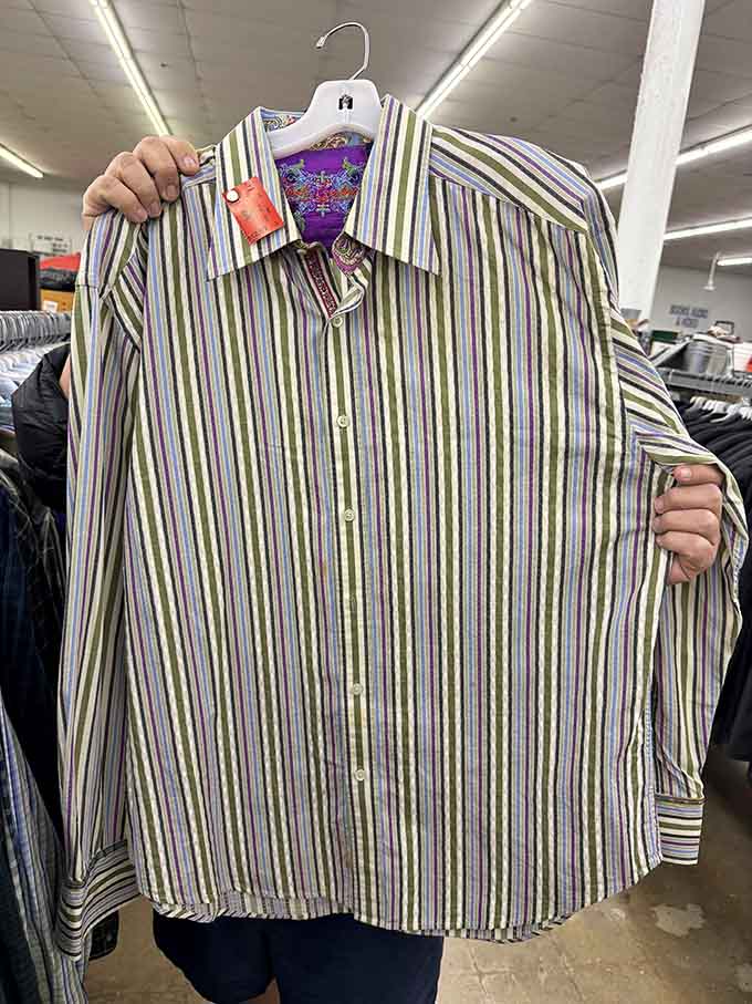 Bold striped shirts for anyone brave enough to make a statement or relive their disco-era fashion glory days.