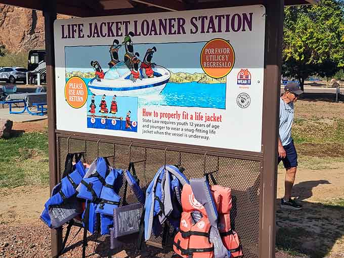 Free life jackets mean one less thing to pack and one more reason to dive right in.