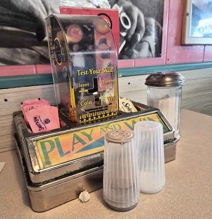 Even the tabletop games are vintage here, because why should your phone have all the fun?
