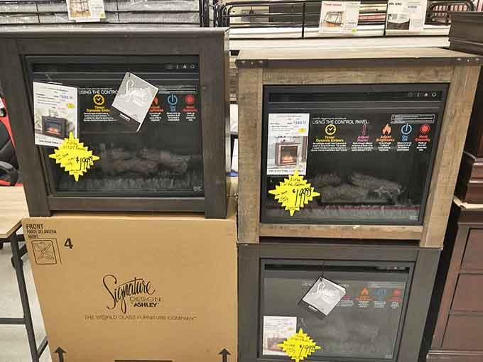 Electric fireplaces bringing cozy vibes without the actual fire hazard or chimney sweep bills to worry about.
