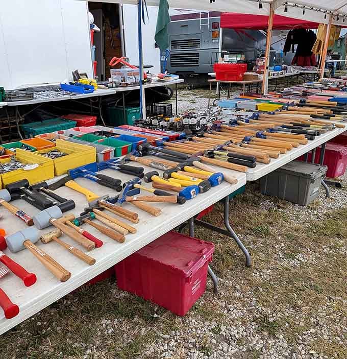 Hand tools arranged like a hardware store aisle, offering quality craftsmanship without the big-box store markup or hassle.