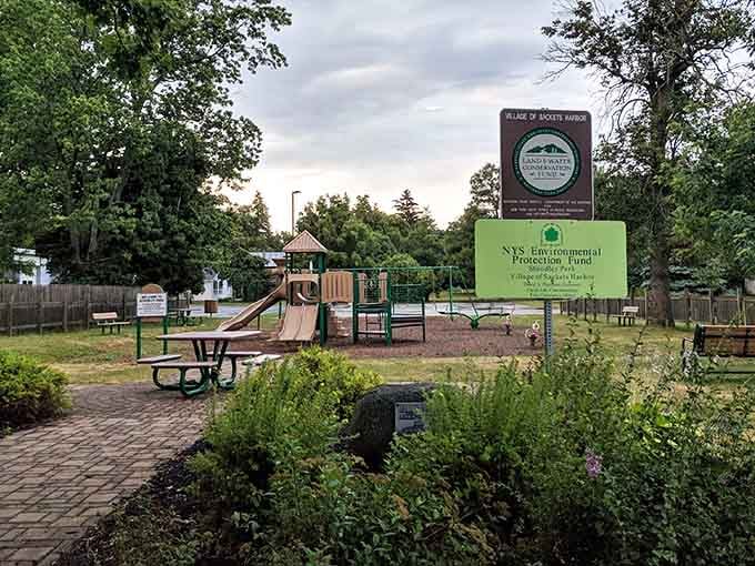 Stoodley Park offers playground fun and picnic spots where families gather under the shade of mature trees.