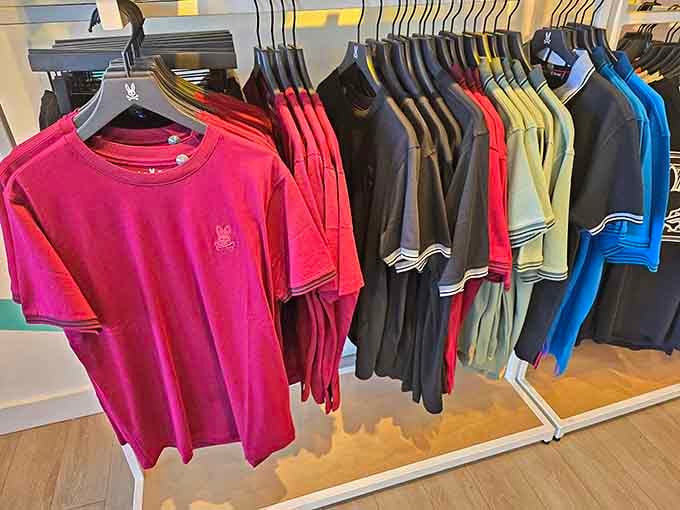 T-shirts in a rainbow of colors, proving that basic doesn't have to mean boring or break the bank.