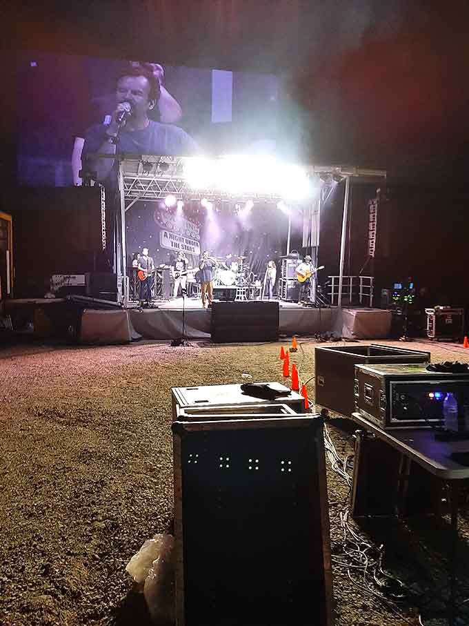 Live music events transform the drive-in into a concert venue, proving this space offers entertainment beyond the silver screen.