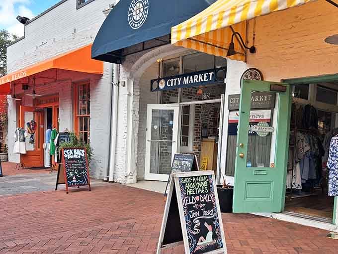 City Market's colorful storefronts invite browsing, shopping, and the kind of wandering that empties wallets happily.