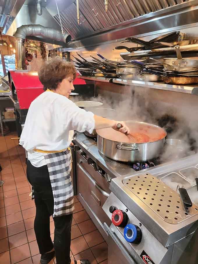 Behind every great Italian restaurant is someone stirring massive pots of sauce with serious dedication and skill.