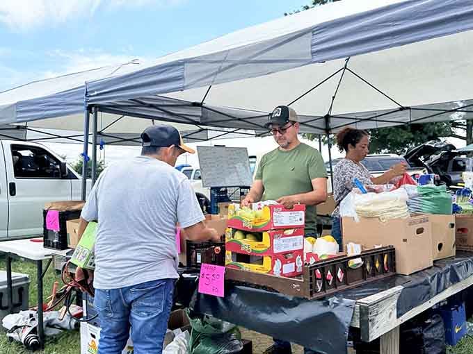 Real shoppers making real deals under real tents, the way weekend mornings were meant to be.