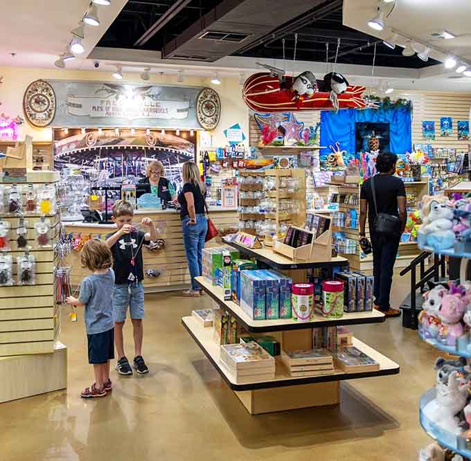 The gift shop where carousel memories become tangible treasures you can actually take home with you.