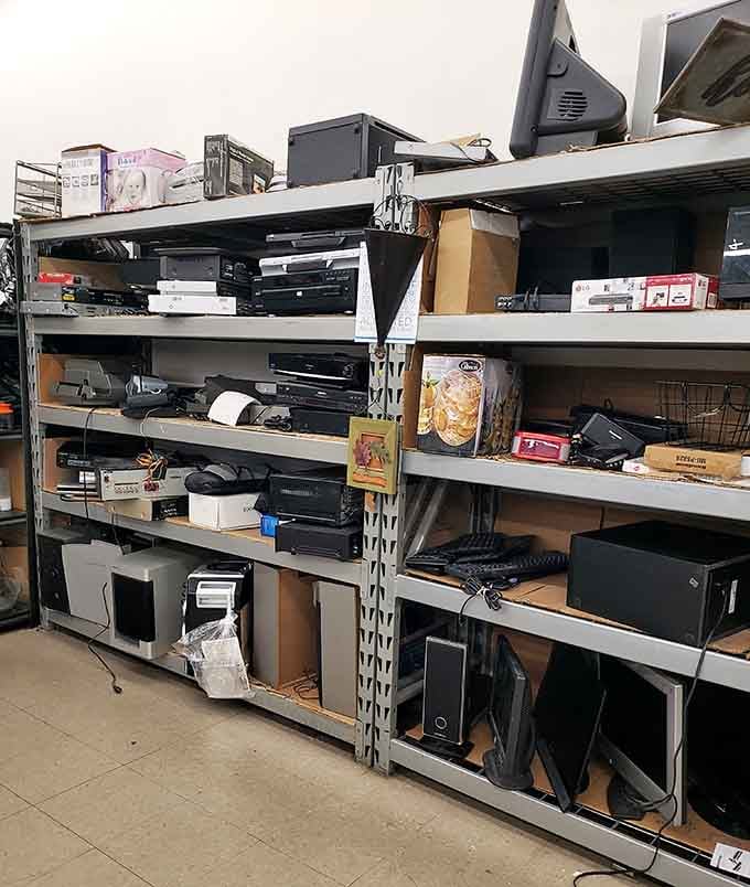 Electronics shelving holds yesterday's technology at today's bargain prices, gambles that sometimes pay off spectacularly well for shoppers.