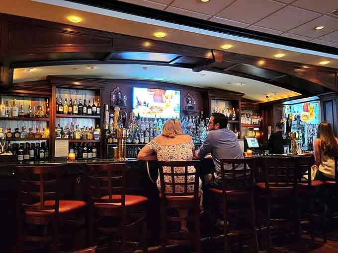 A well-stocked bar with attentive bartenders and TVs for the game makes this the ideal spot for solo diners too.